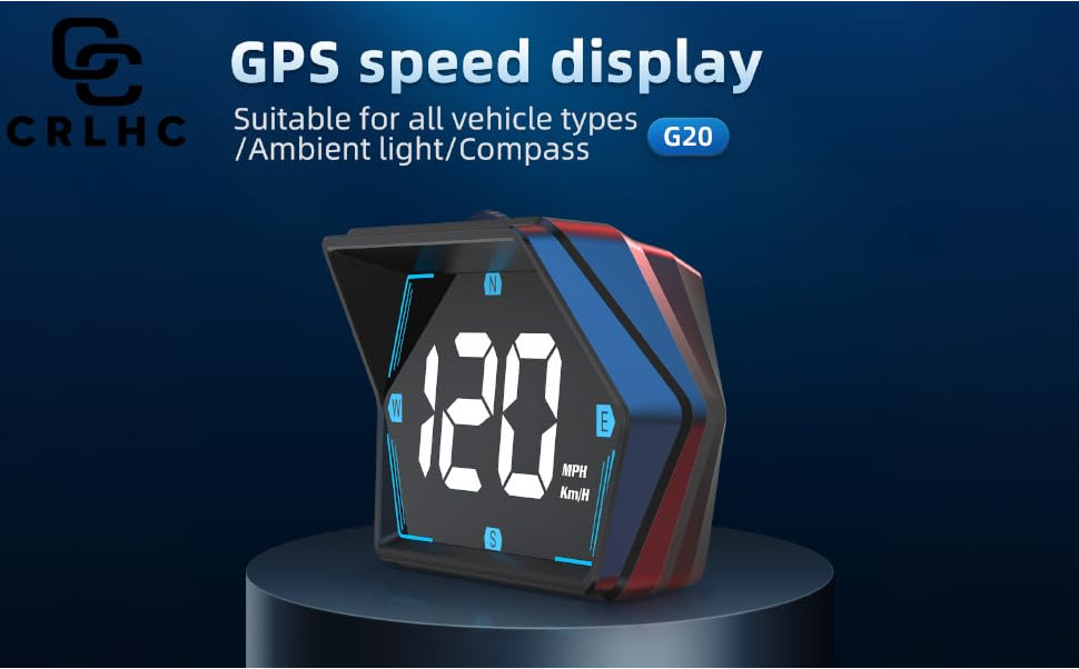 Universal Car HUD GPS Speedometer G20 Car Heads-up Display Plug and Play with USB Connection ...