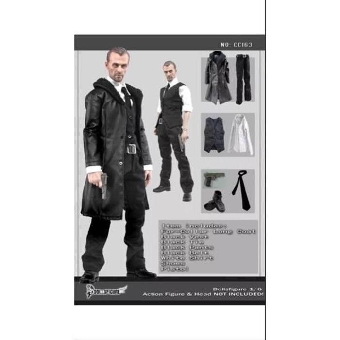70C 1/6 Soldier Clothing 12 Inch Male Soldier Cc163 Black Society ...