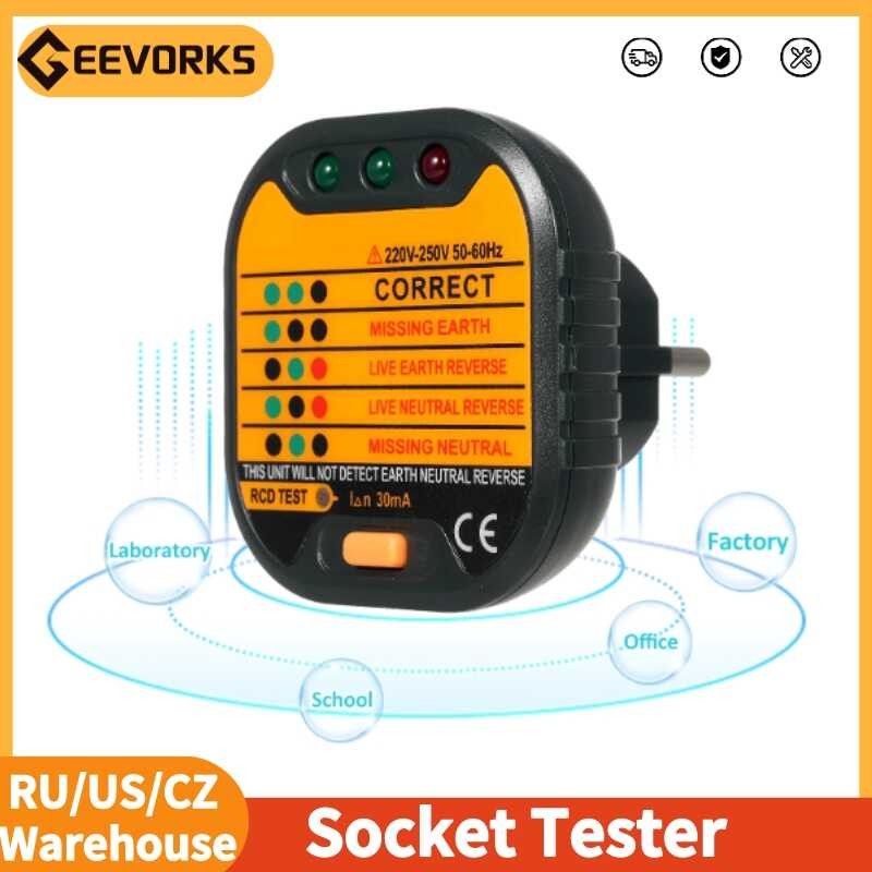 Socket 6 Portable Plug Detector Circuit Polarity Voltage Plug Circuit ...