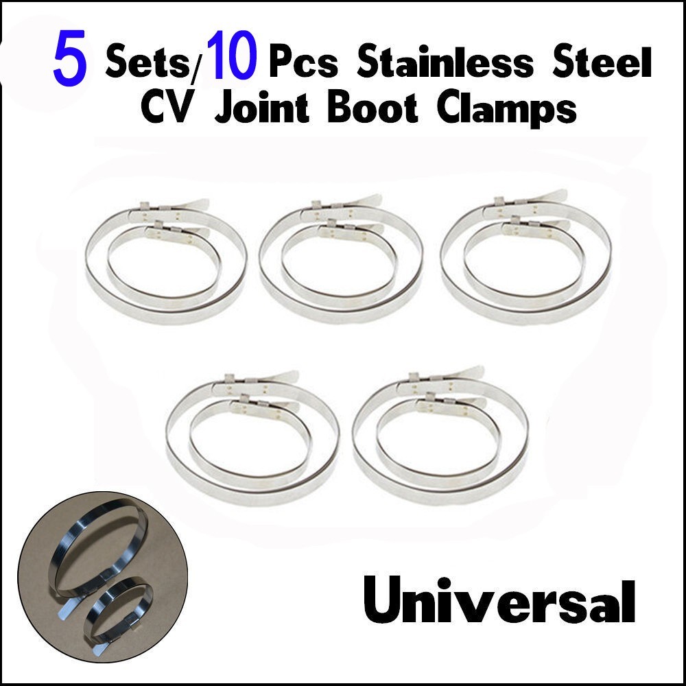 【Good】10 PCS CV Boot Clips Kit Stainless Steel Axle CV Joint Crimp ...
