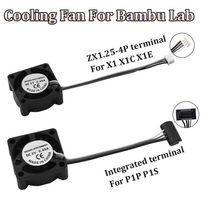 X1e X1c P1p P1s 5V Dual Bearing Fan Radiator 3D Printer Bambu Lab X1 P1 ...
