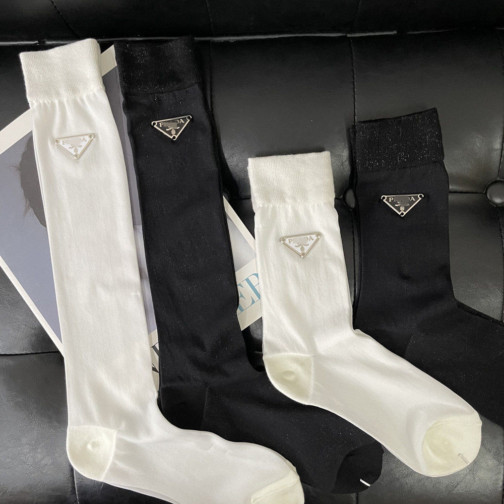 PRADA High-quality, High-looking, Thin Bright Silk Triangular Logo ...