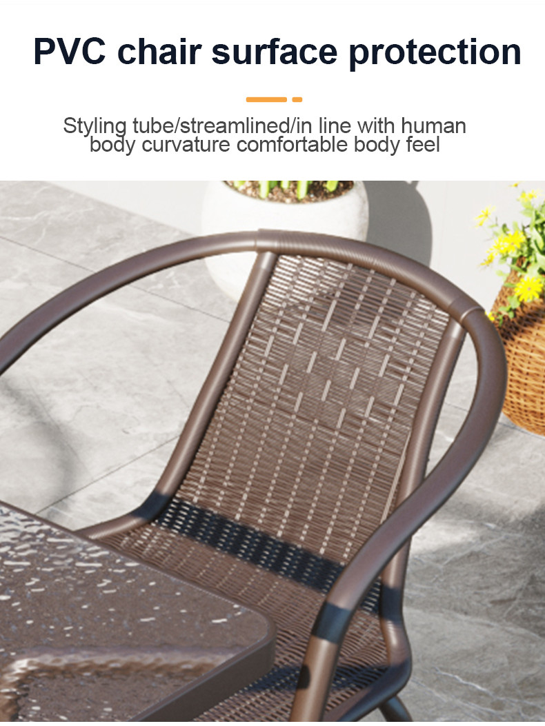 MC Outdoor tables and chairs tempered glass table small Glass table ...