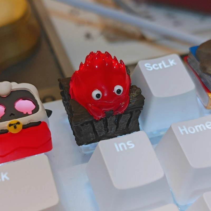 Calcifer Keycap Cute Cartoon 3D Creative Cute MX Switch Mechanical ...