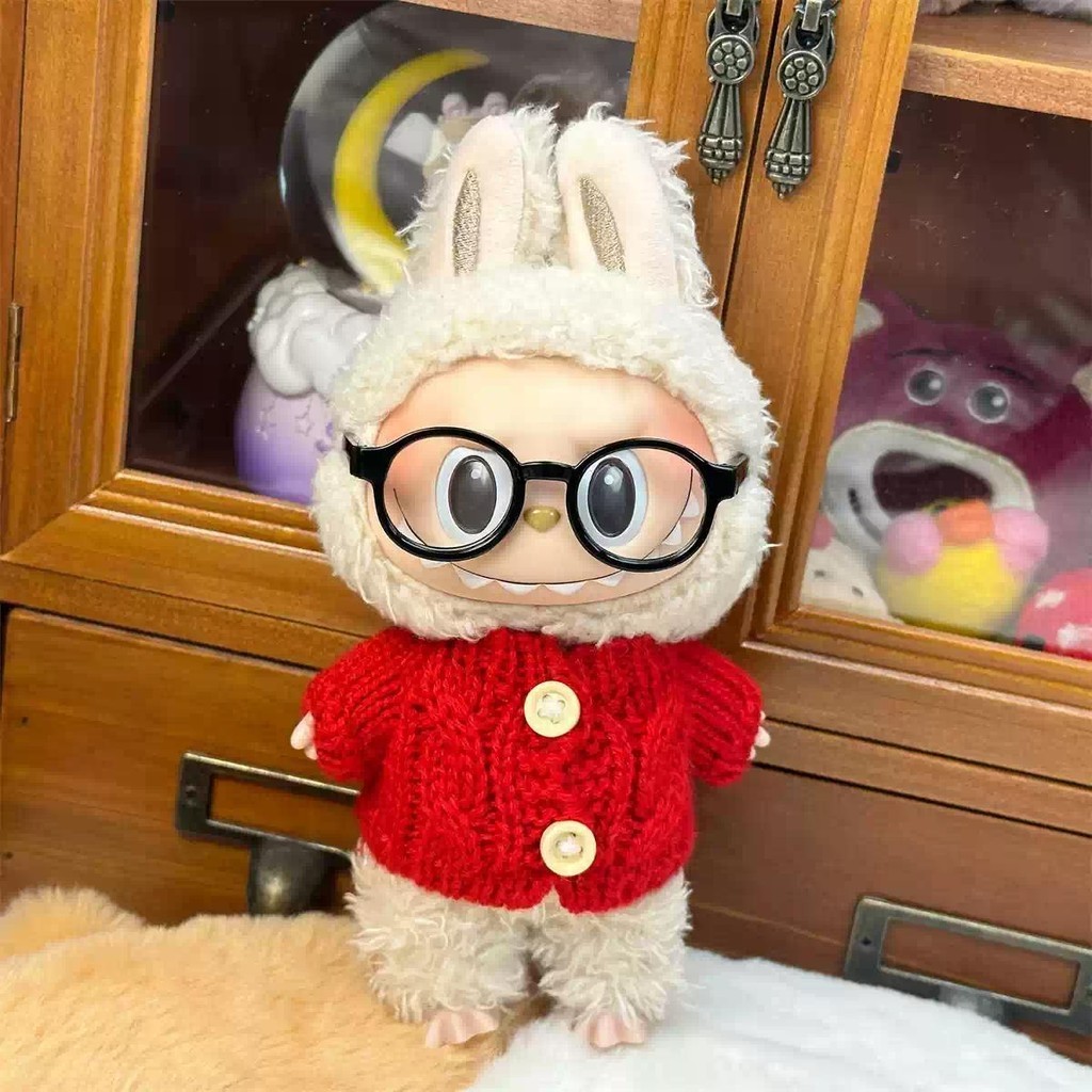 HW For 17 CM Labubu baby clothes cute top sweater 17cm Labubu doll ...