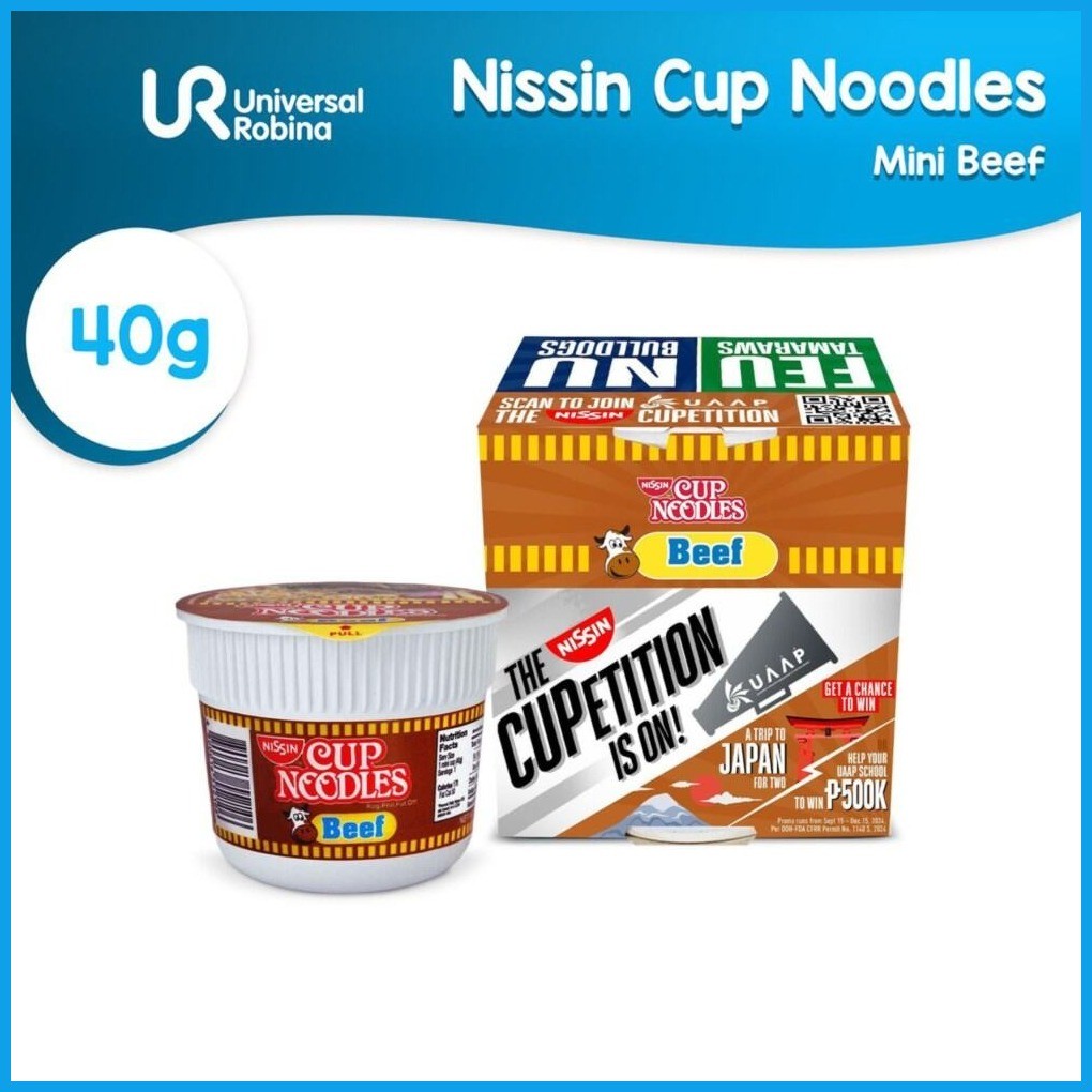 UAAP EXCLUSIVE] Nissin Cup Noodles Mini Beef (40g) | Shopee Philippines