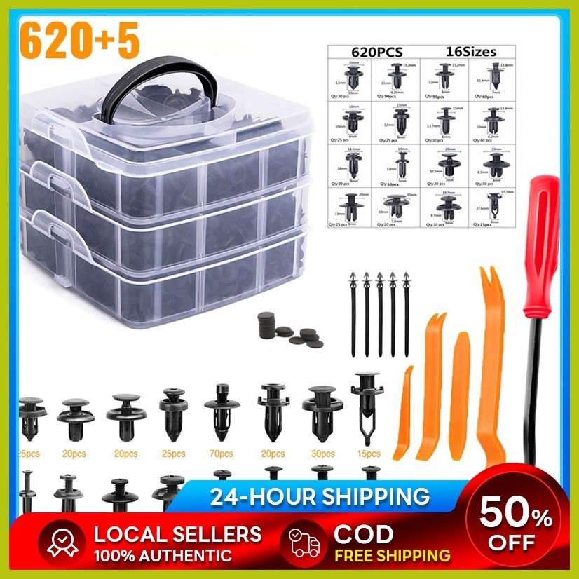 100pcs Car Clip Universal Clip Plastic Screw Retainer Expanding Screw ...