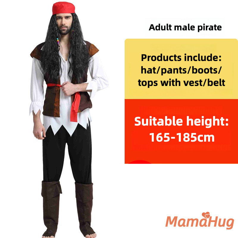 Kids Pirate Captain Boys Grils Halloween Costume Family Parent Child ...