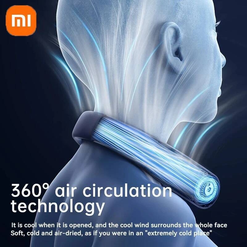 Portable Xiaomi Bladeless Mini Rechargeable Silent 8000mAh USB Neck ...