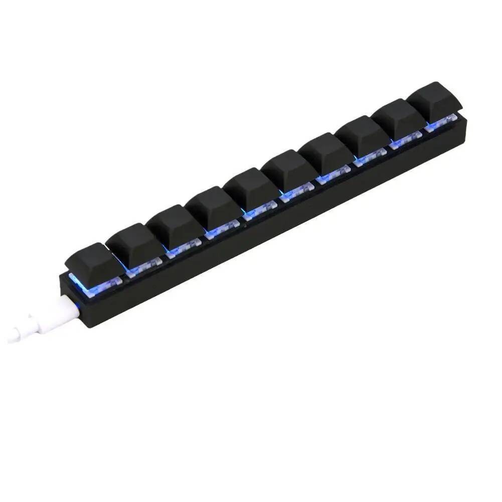 Mini Custom Wired 10 Keys DIY Shortcut Black USB Programmable ro ...