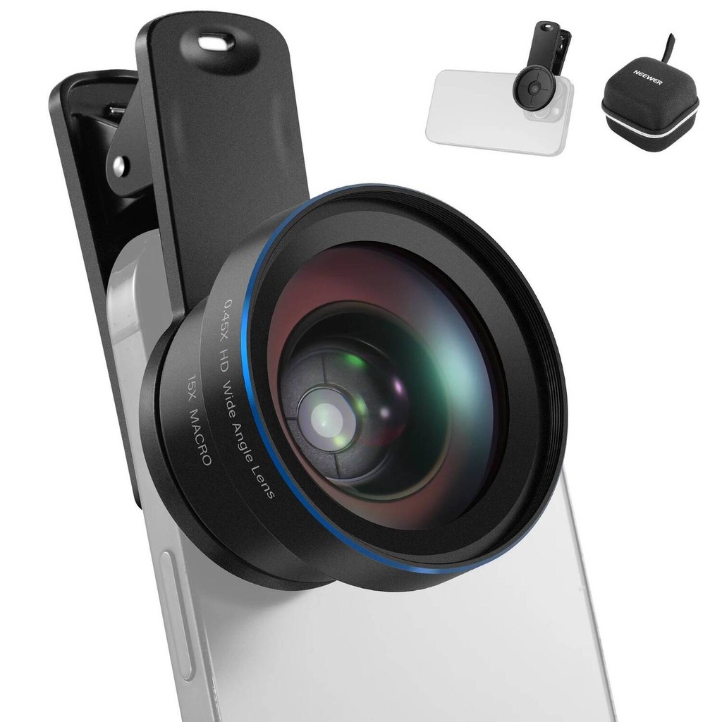 BASICS NEEWER 2 In 1 Phone Camera Accessories Kit, HD 0.45x Wide Angle ...