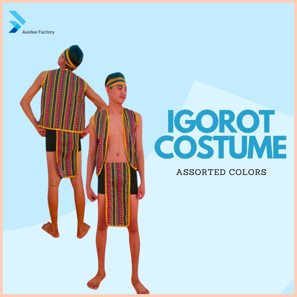Austee Filipino Igorot Costume Lapu lapu Attire Set Chaleco Vest and ...
