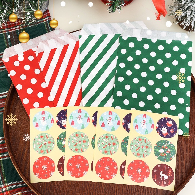 24 Pcs Christmas Candy Packing Bag - Festival Party New Year Decor ...