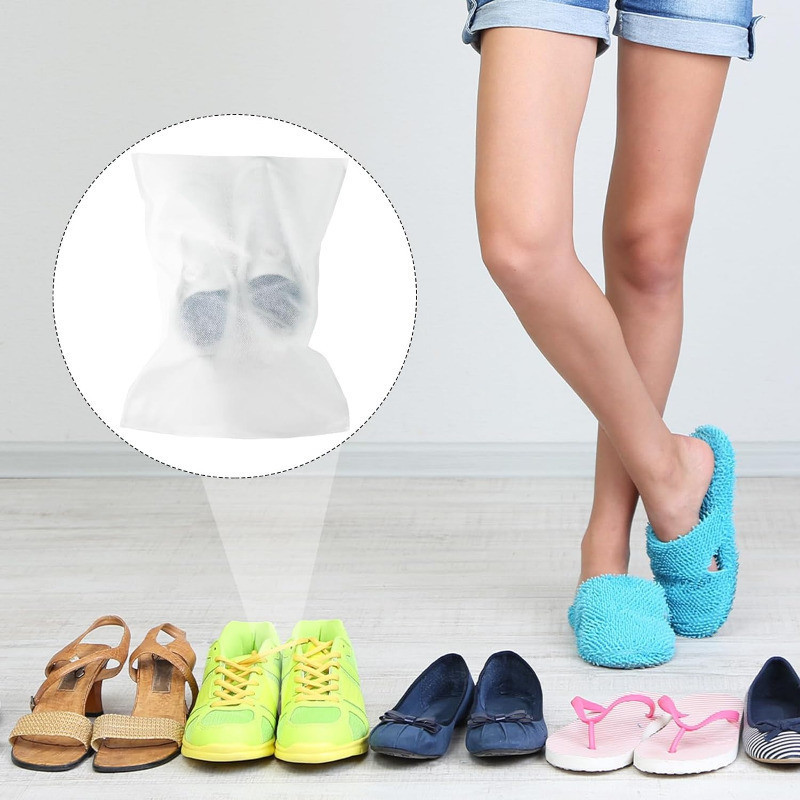 Non Woven Drawstring Shoe Container - Portable Dustproof Sneaker Cover ...