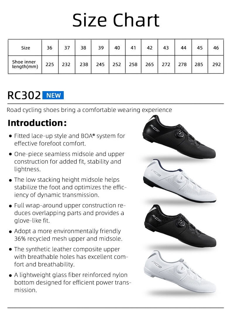 SHIMANO RC703 Road Race Cycling Cleats Shoes SPD-SL Locking Carbon ...