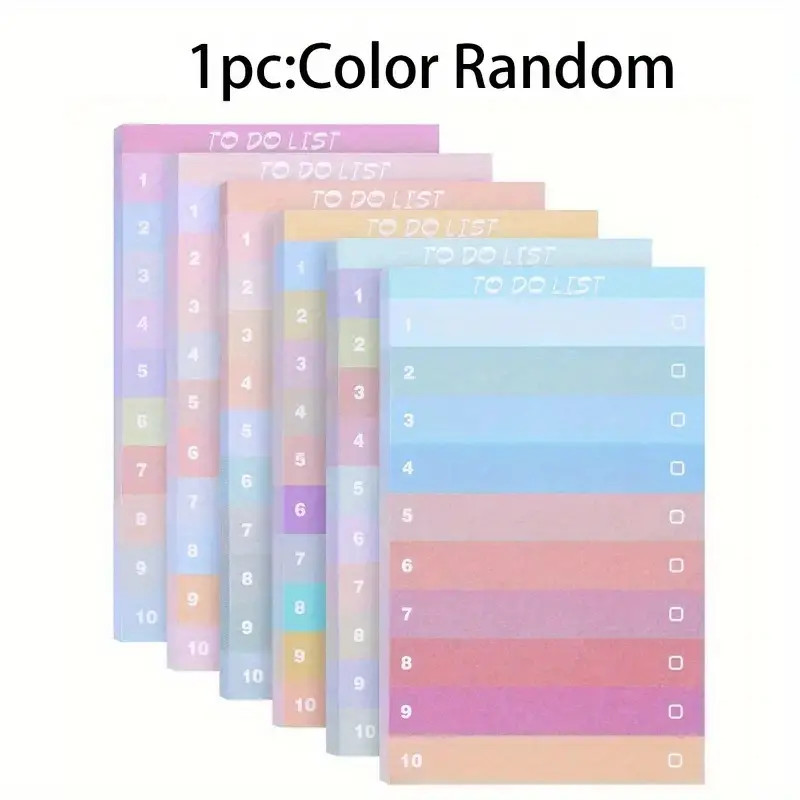 50 Sheets To Do List Sticky Notes,Multicolors Lined Sticky Notes Self ...