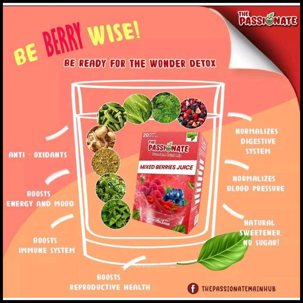 The Passionate Mixed Berries Juice - 1 Box (20 Sachets) | Shopee ...