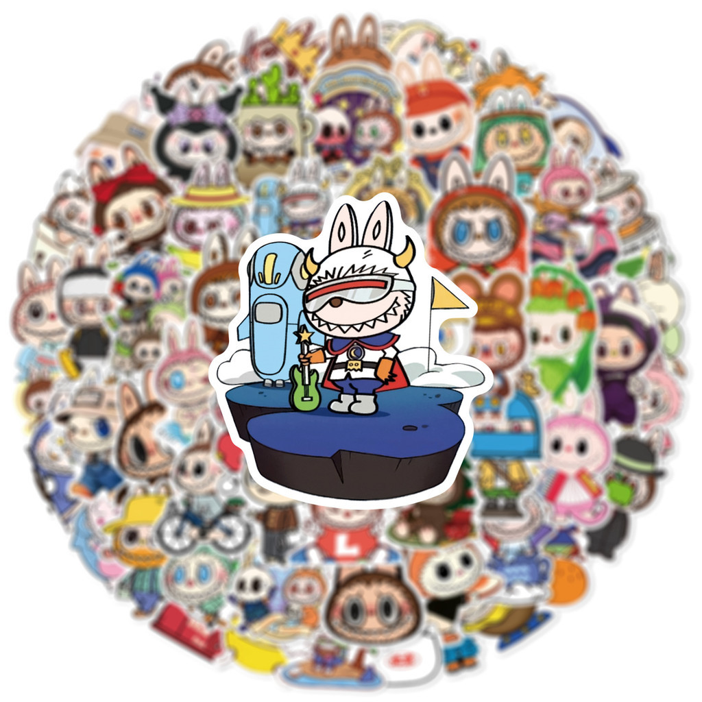 50-Piece Labubu Collector's Stickers | Waterproof Vinyl Decals for ...