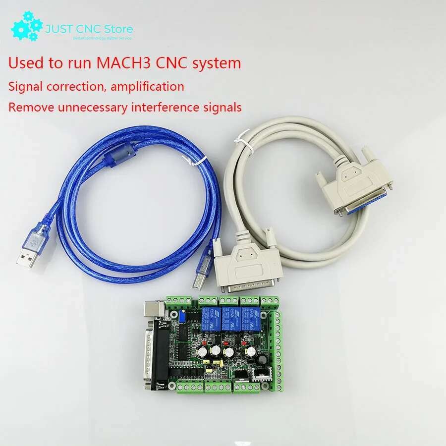 CNC Mach3 interface board 4 Axis 6 Axis 0-10pwm spindle speed control ...