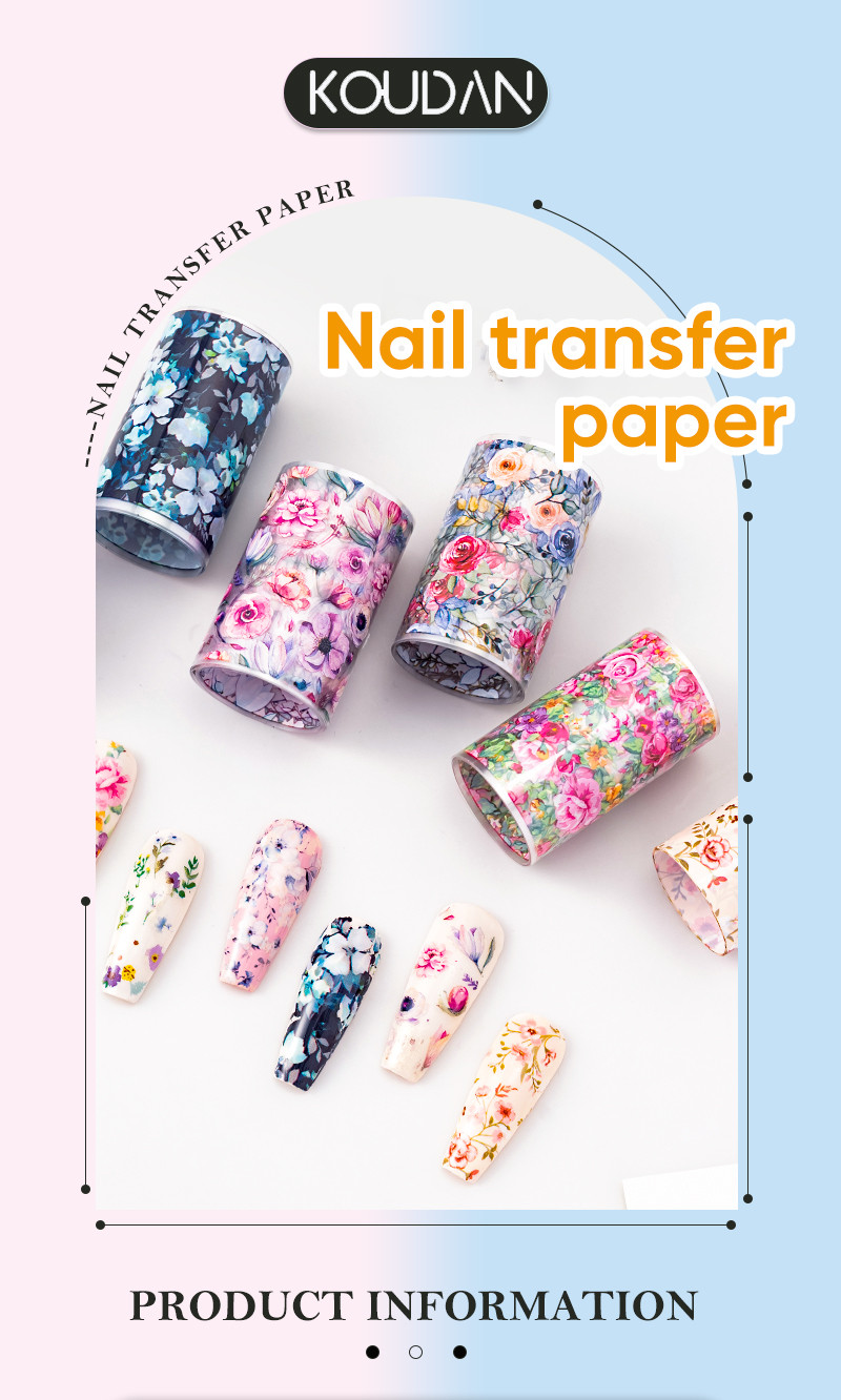 Nail Stickers Nail Transfer Nail Art Decoration DIY Paper Monet's ...