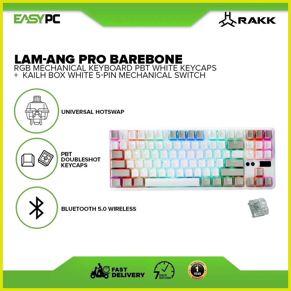 RAKK Lam-Ang Pro Wireless RGB Mechanical Gaming Keyboard Bluetooth 5.0 ...