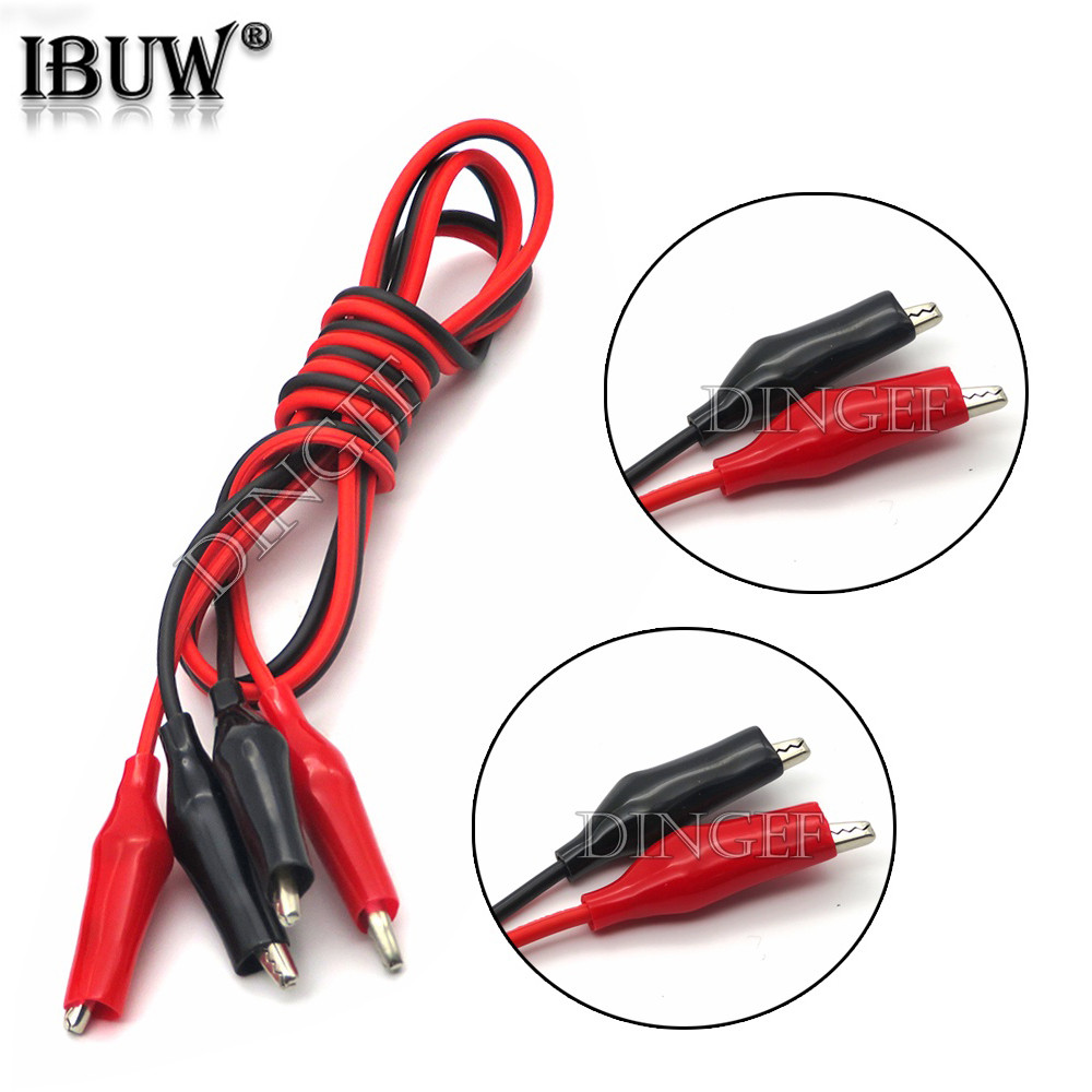 1Meter electrical Alligator Clips cable Jumper Wire DIY Test Leads ...