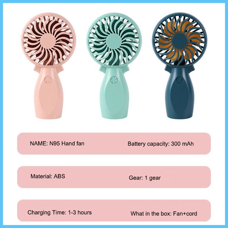 【Hot Sale】N95 Portable Chargeable Mini Electric Fan MINI hand Fan Mini ...