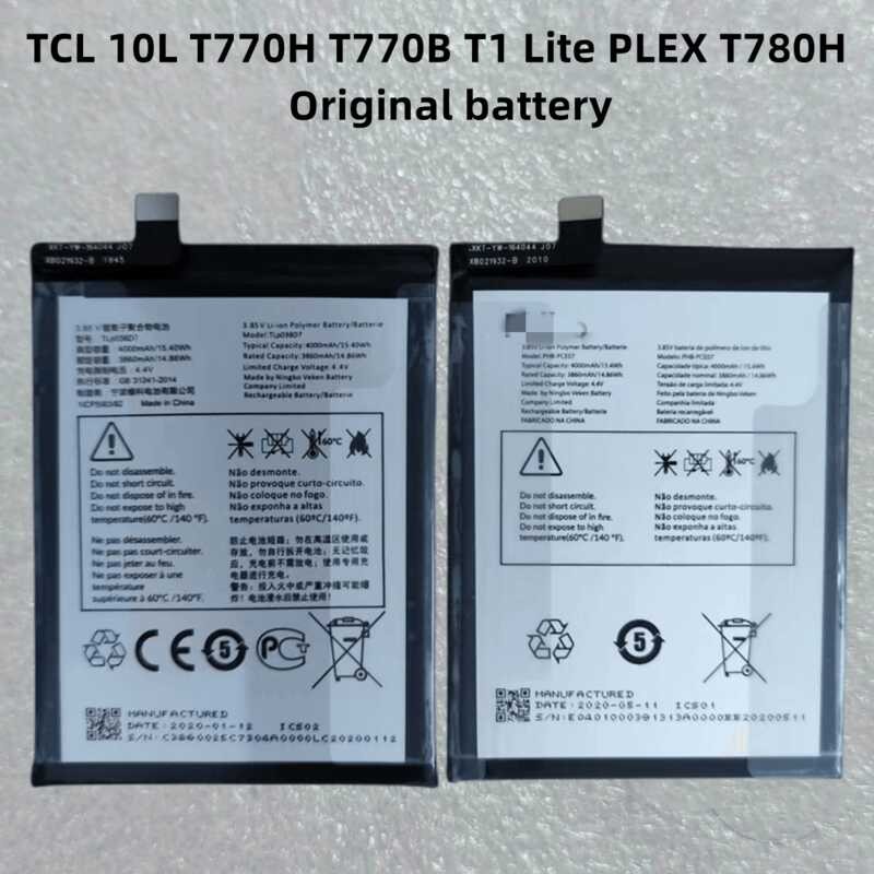 Para Sa TCL 10L T770h T770b T1 Lite PLEX T780h Battery Mobile Phone ...