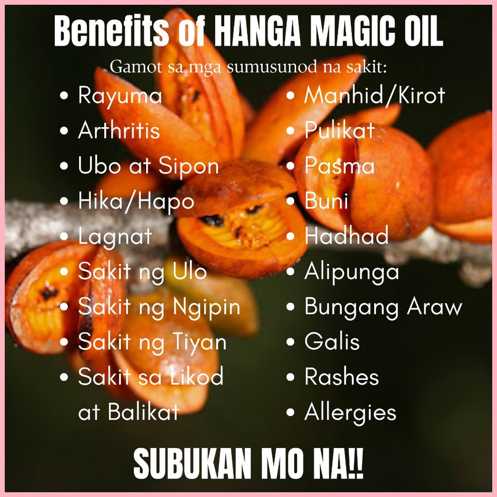 [Hiwaga] ORIGINAL HANGA MAGIC OIL 60ml | MAGIC LANGIS SA HARAP NG ...