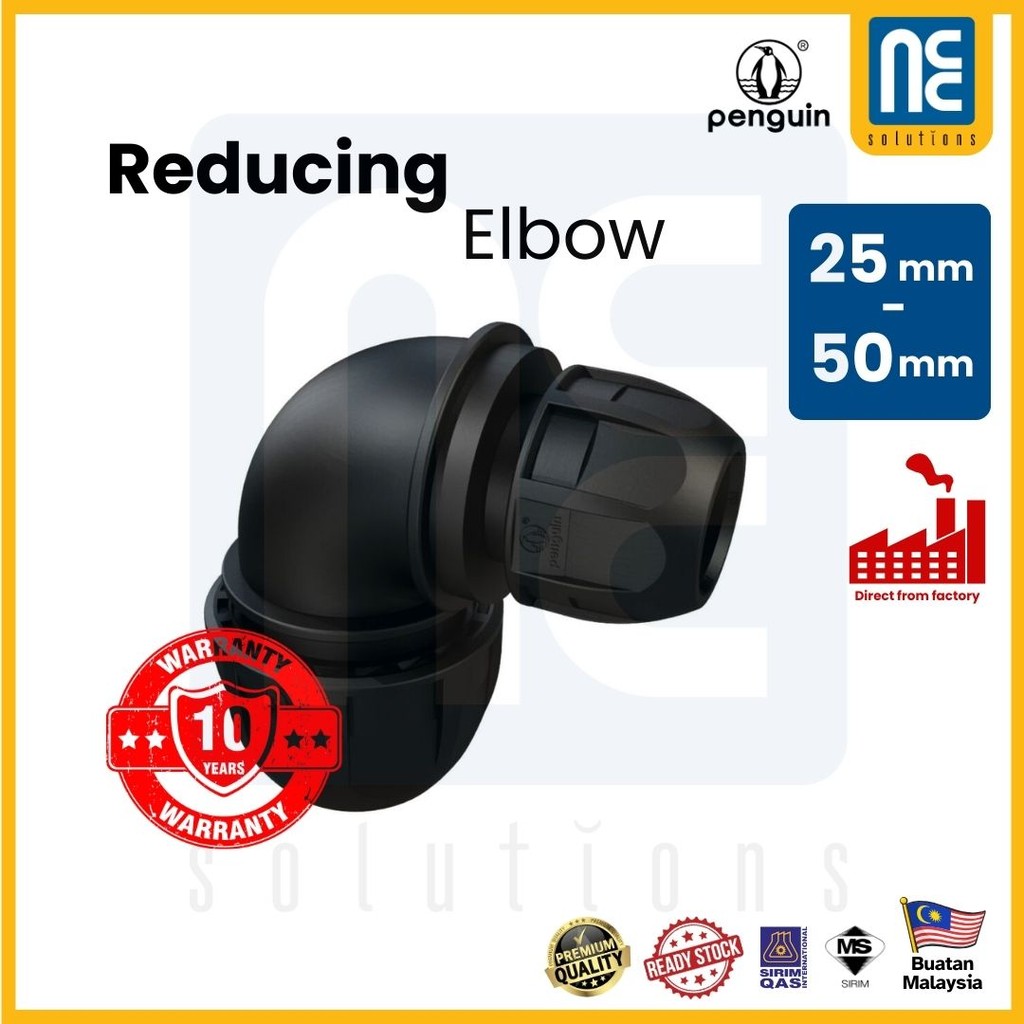HDPE Poly Pipe connector Compression Poly Pipe Fitting Reducing Elbow ...
