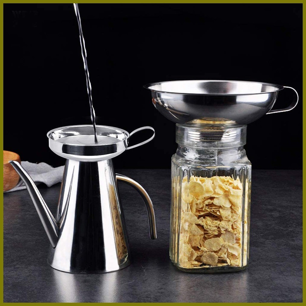 ≈ Stainless Steel Wide Mouth Funnel Salad Dressing Jam Large Diameter ...