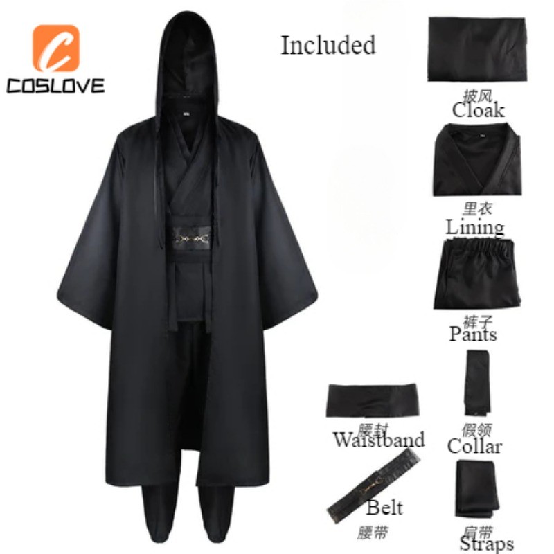 Classic Movie Star And Wars Jedi Cosplay Clothing Full Set Costume Suit ...