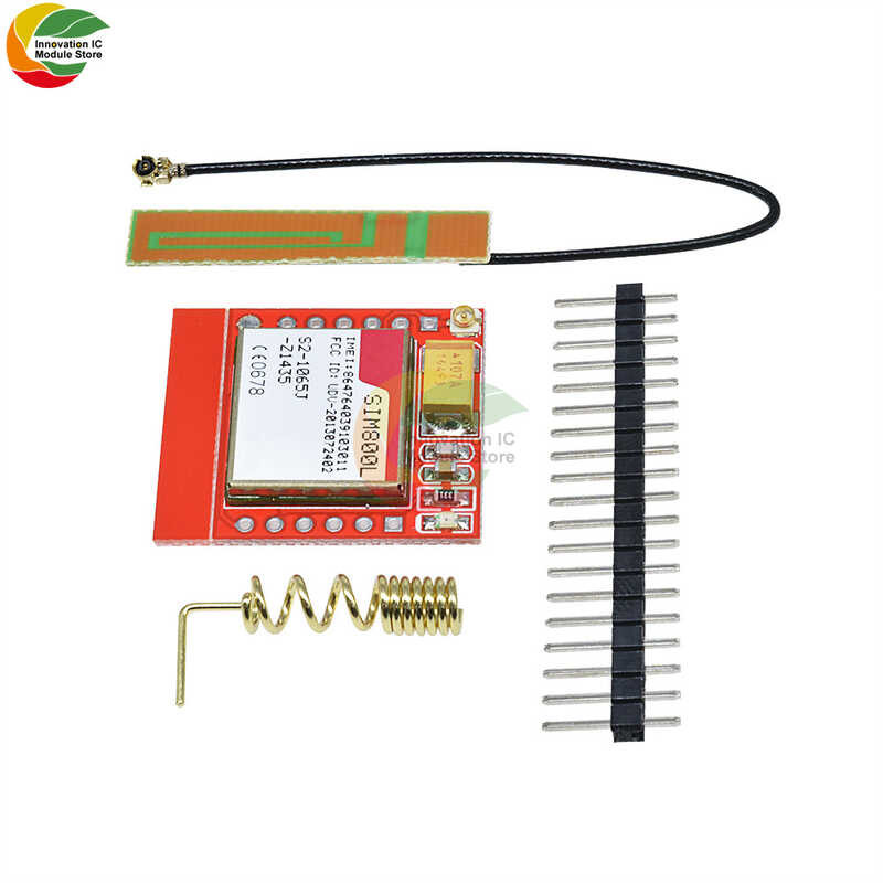 Ziqqucu SIM800L GPRS GSM Module Core Quad-band TTL Serial Port IPX Interface PCB Antenna Micro ...