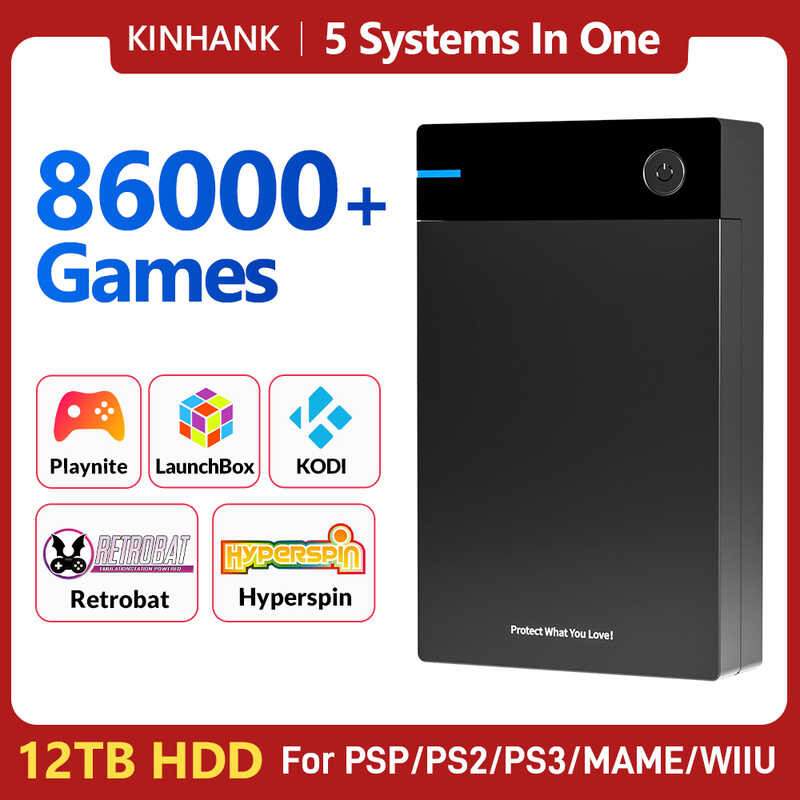 E1d 12T Super Game HDD With Hyperspin Launchbox Retrobat Playnite ...