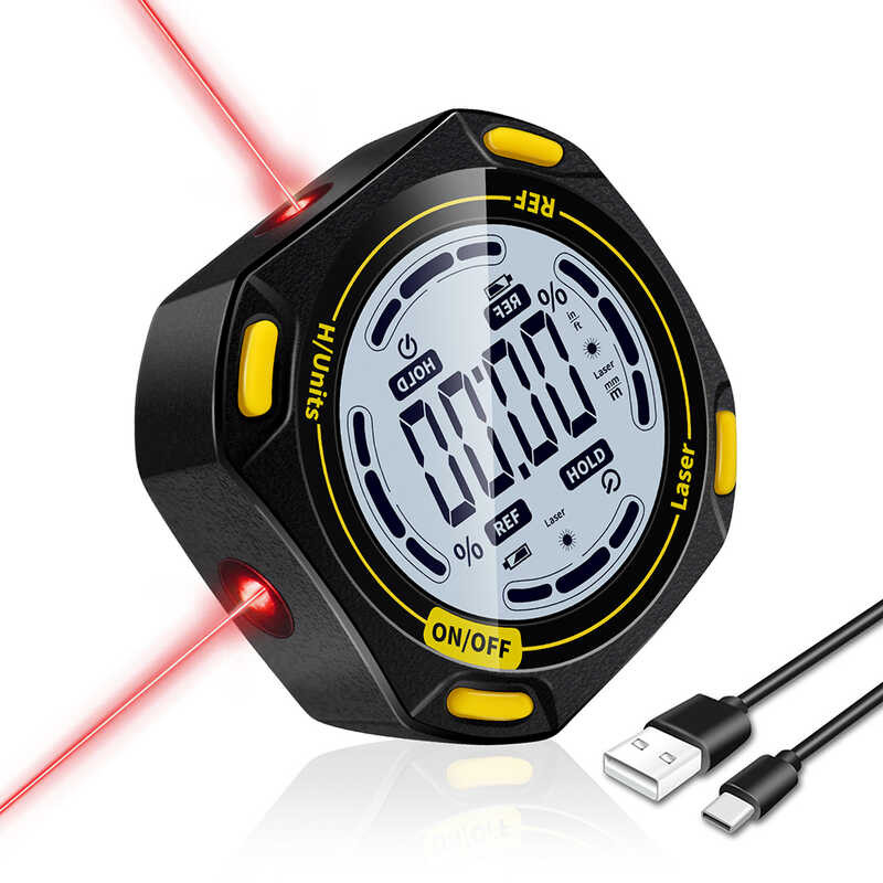 Mini 2 Angle Protractor Digital Incometer Laser Angle Gauge Finder 4x90 ...