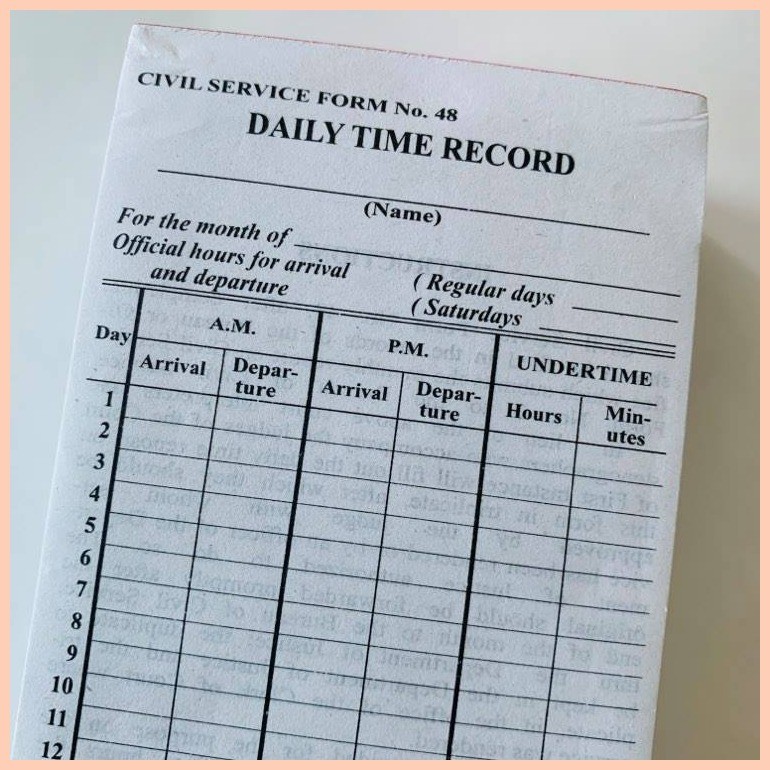 ♣ ,Daily Time Record DTR FORM 48 - VANDA (500pcs) | Shopee Philippines