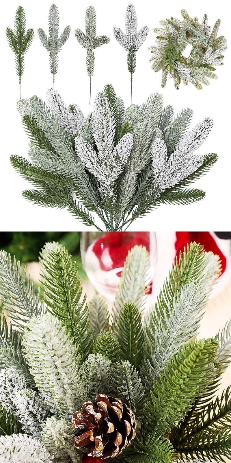 1/5/10Pcs Christmas White Snowflake Leaves - New Year Party Supplies ...