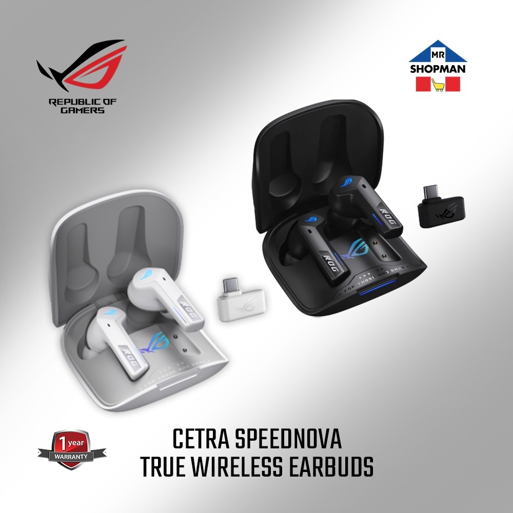 Asus ROG Cetra Speednova True Wireless Noise Cancelling ANC Earbuds ...