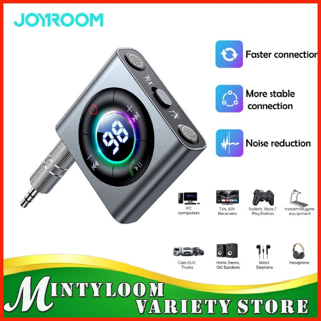 Joyroom Bluetooth 5.3 AUX Adapter Transmitter Receiver 2 in 1 Enhanced ...