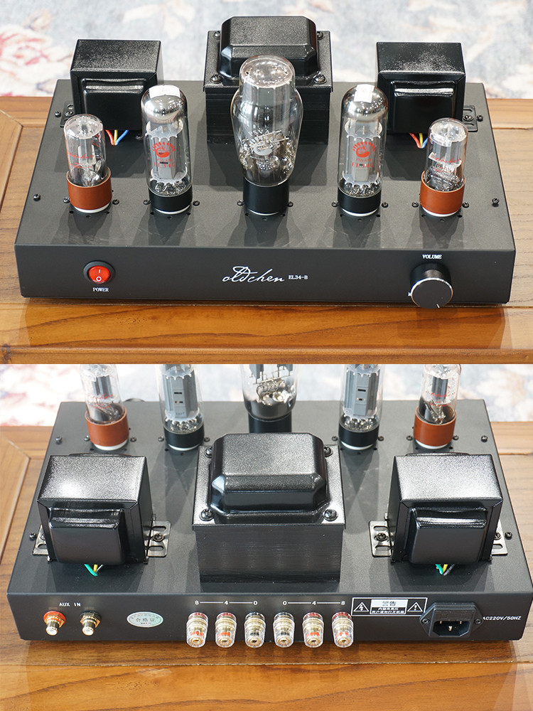 Oldchen EL34-B Tube Amplifier Pure Class A Handmade Home Theatre Vacuum Tube HiFi Power ...