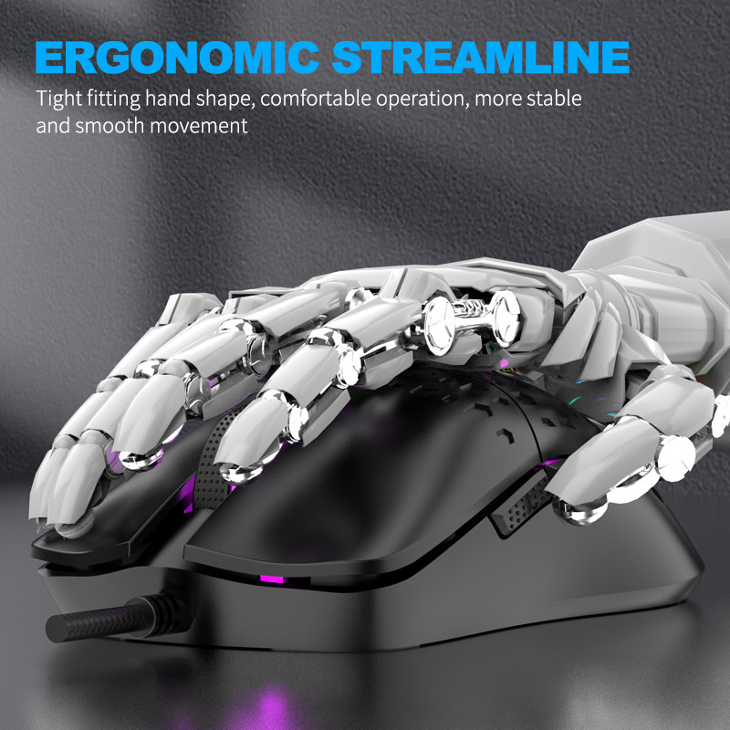 METMI x Raiku G701 RGB Wired Gaming Mouse - Honeycomb Shell Design 4 ...