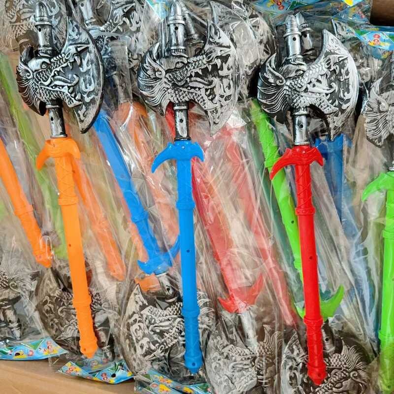 Large toy battle axe, children's toy, boys' soft plastic knife, long ...