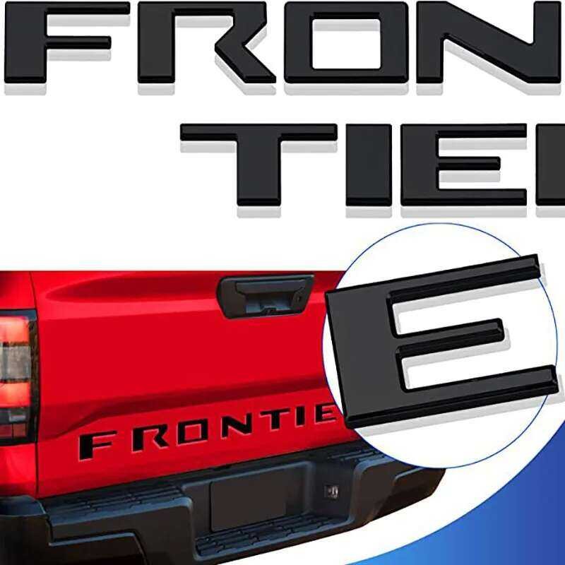 Tt 3D Emblem Tailgate Frontier Letters Rear Trunk Badge Sticker Decals ...