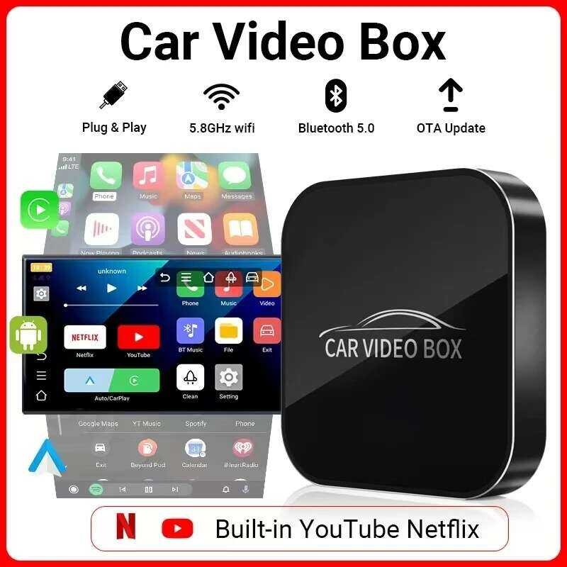 Yy 12 3In1 Ai Wireless Carplay Android Auto Adapter Para Sa Netflix ...