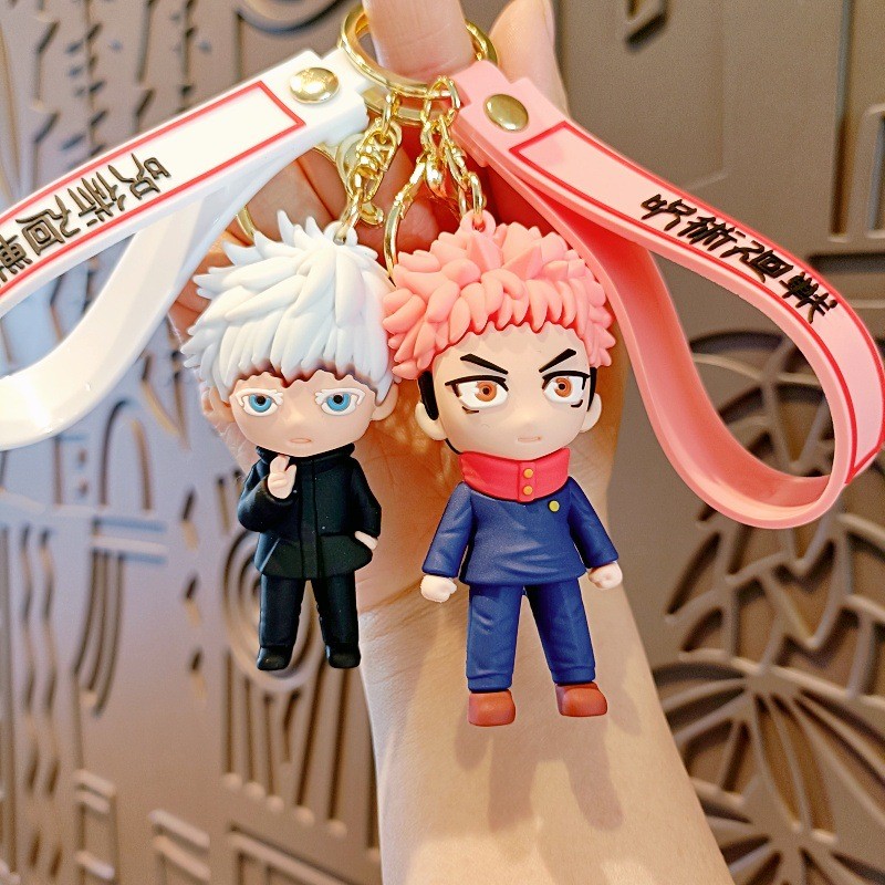 Jujutsu Kaisen Chibi Keychain Gojo Satoru Itadori Yuji Custom Keyrings ...