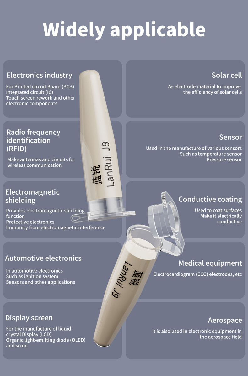 Lanrui J9 Nano Conductive Silver Paste Low Resistance Screen Line ...