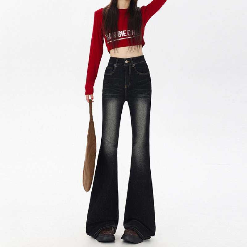 American Jeans Black Gray Medium Low Waist Slim Fit Without Leg ...