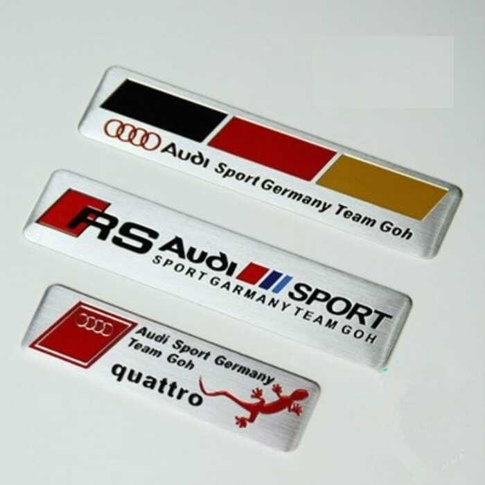 Audi A3A5A4LA6LQ3Q5Q7Se car side brushed aluminum alloy metal label ...