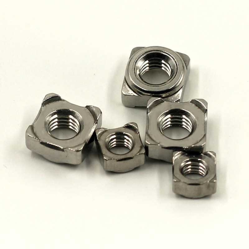 A 304 Type stainless steel square welding nut, four corner spot welding ...