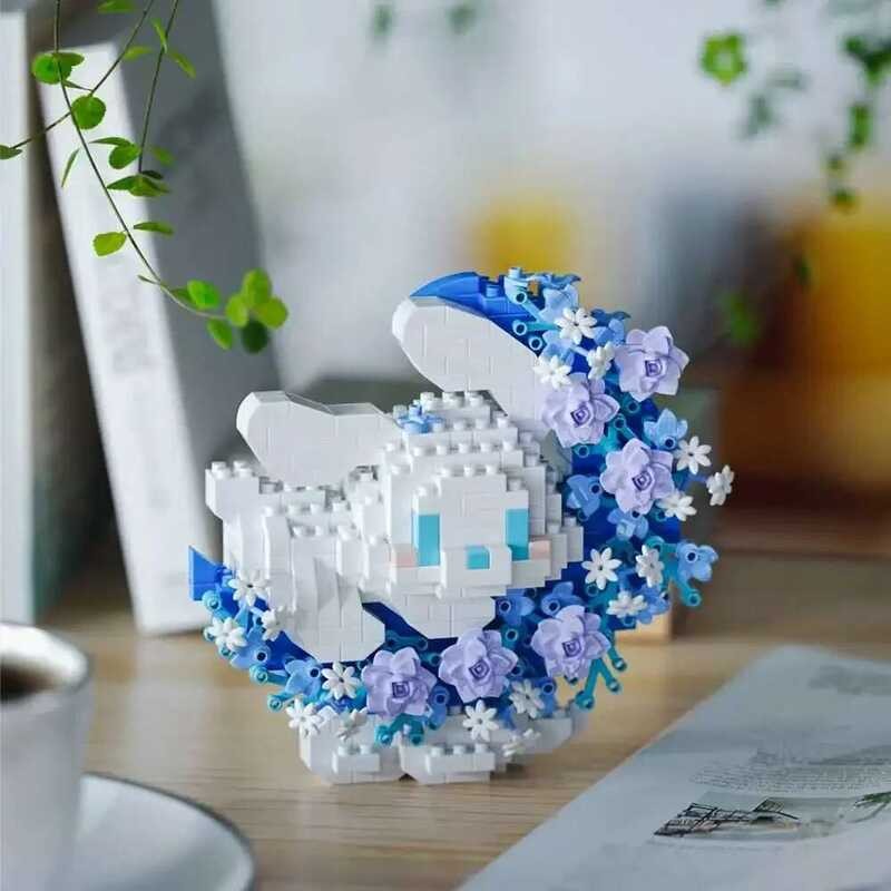 Animals Small Panda Cat Flower Moon Cartoon Animation Building Blocks ...